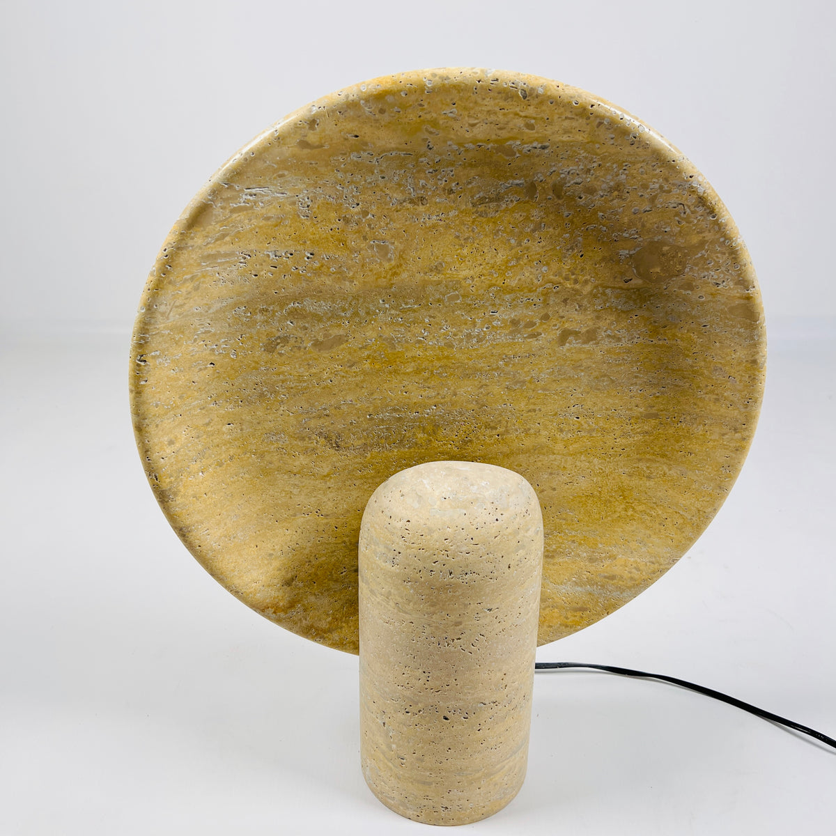 Travertine Renaissance Radiance Table Lamp | Noon & Co Designs