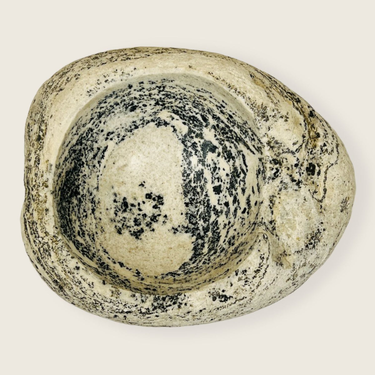 Black And Beige Splotched Bowl | Noon & Co Designs